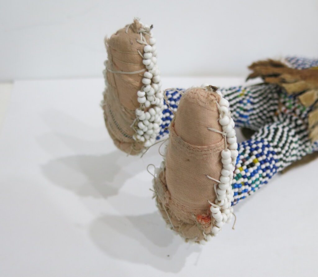 Vintage Male Beaded Zuni Doll ca. 1960 - Taos Estate Sales, Taos Black Dog